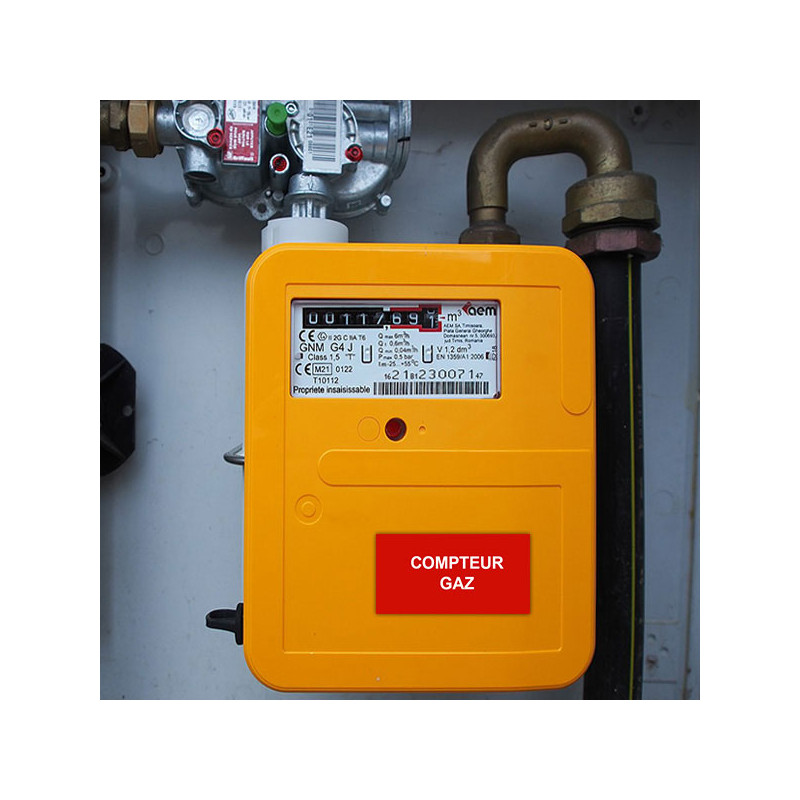 Plaque réglementaire Plaque réglementaire normée Compteur Gaz en pvc ...