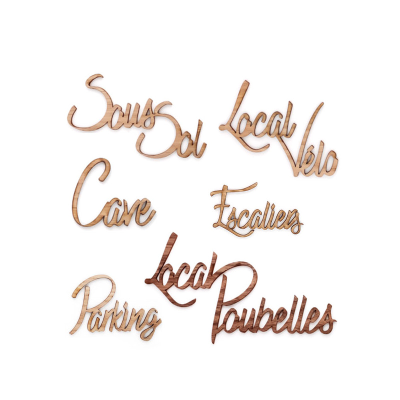 Mot découpé au laser : ATELIER