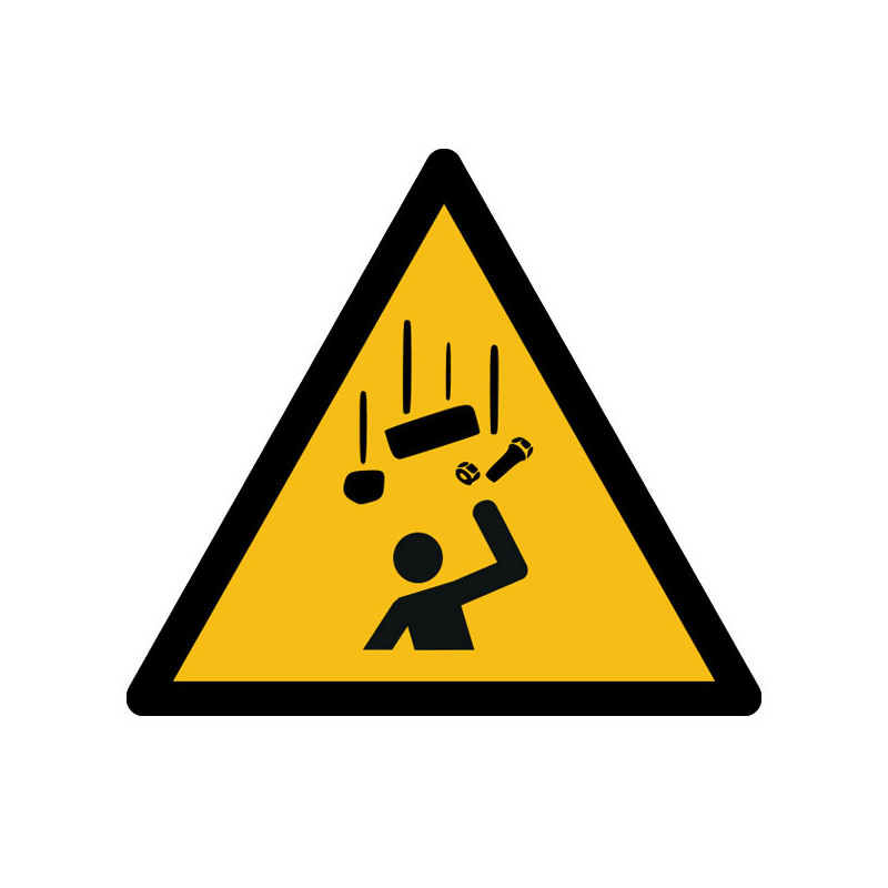 Pictogramme danger Chute de pièces iso 7010 pictogramme