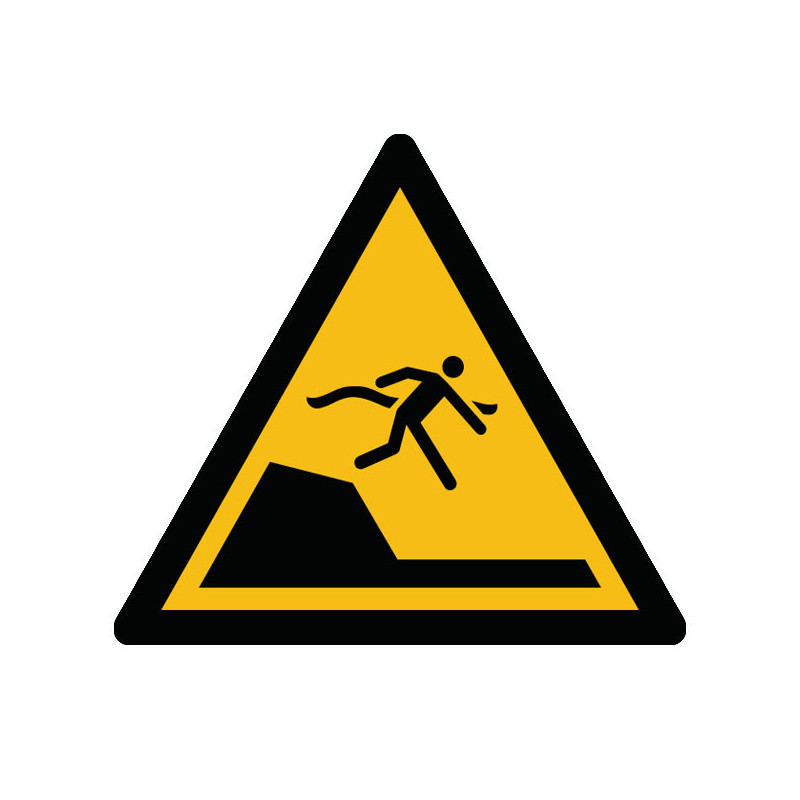Pictogramme danger Chute soudaine en piscine iso 7010 pictogramme