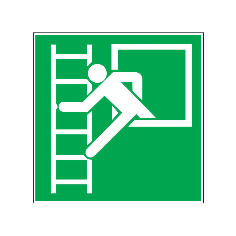 Pictogramme de secours Fenêtre de secours avec échelle iso 7010 pictogramme