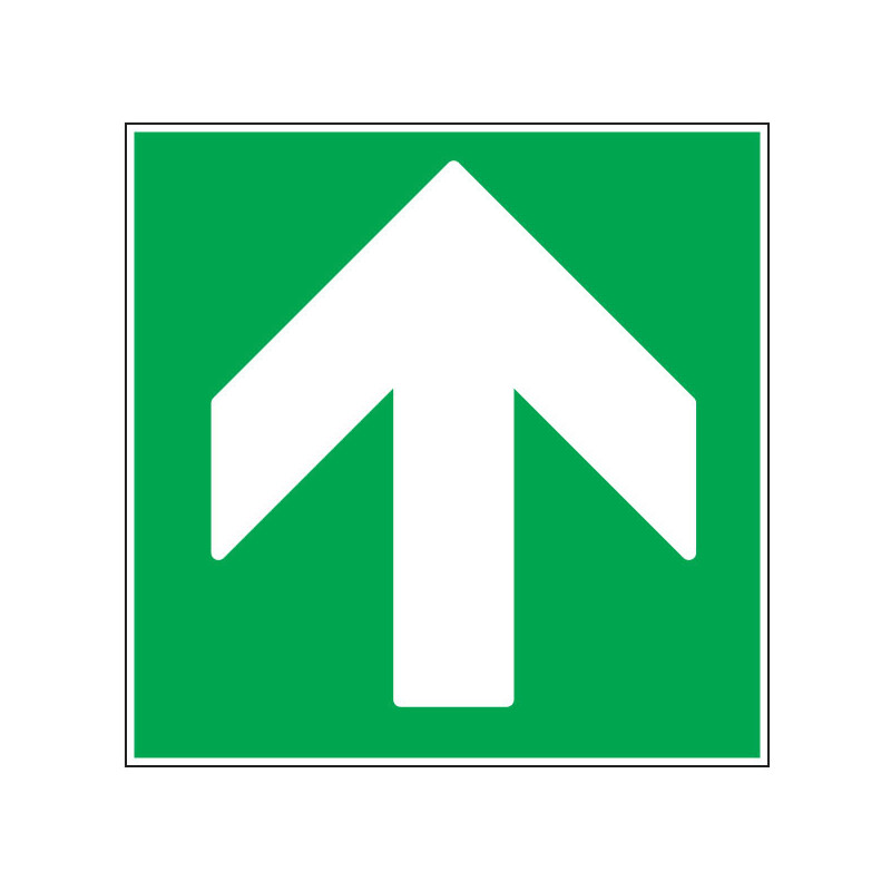 Pictogramme de secours Flèche verte vers le haut iso 7010 pictogramme