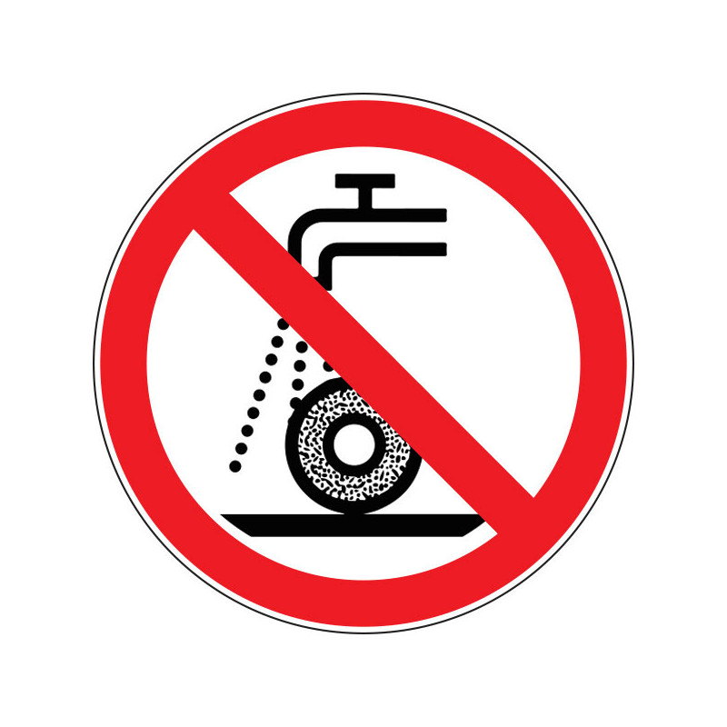 Pictogramme d'interdiction Ne pas utiliser pour rectification humide ...