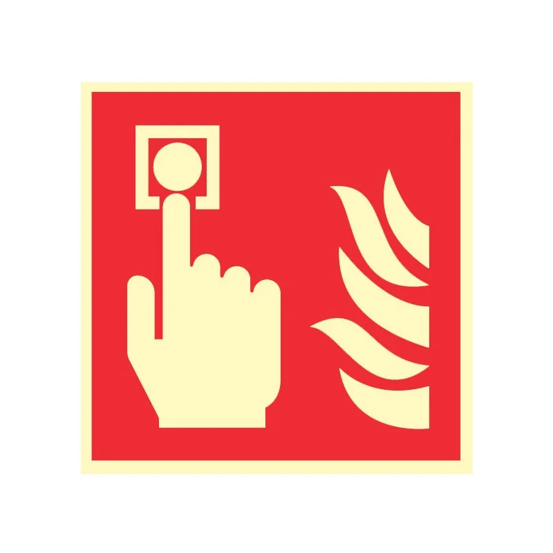 Pictogramme incendie Point d'alarme incendie F005 - Photoluminescent ...