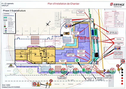 Le plan d'installation de chantier, conseils et mentions obligatoires.